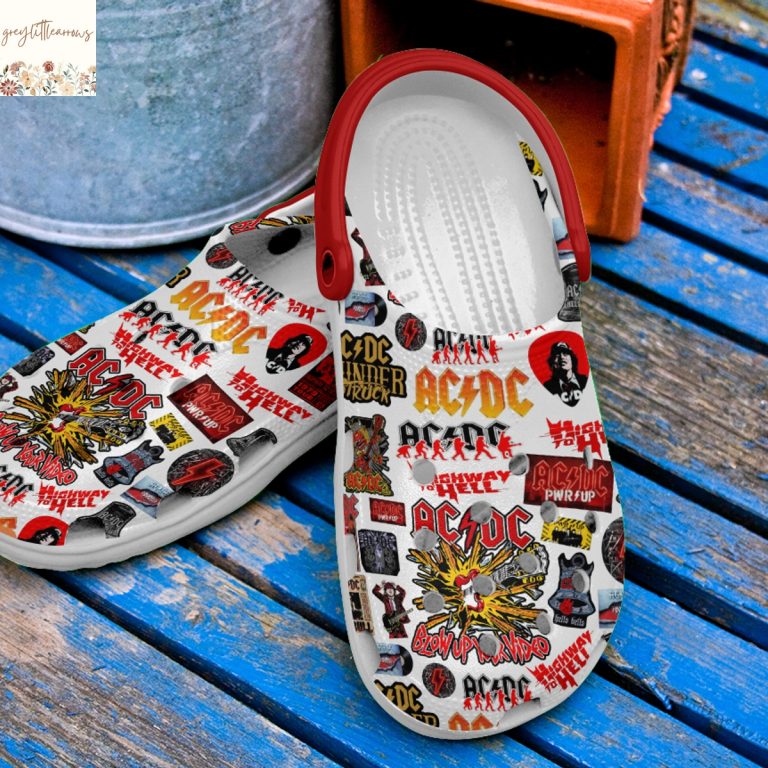 AC DC Highway To Hell Crocs - Greylittlearrows